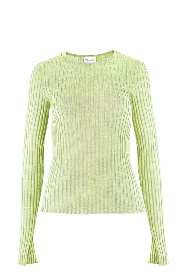 SALANIDA Brera Merino Long-sleeve Top Limone - Yellow