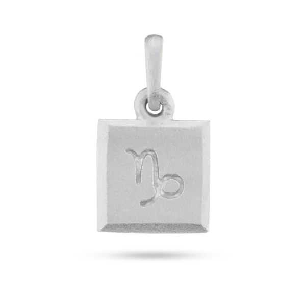 7879 Capricorn Zodiac Pendant - Silver