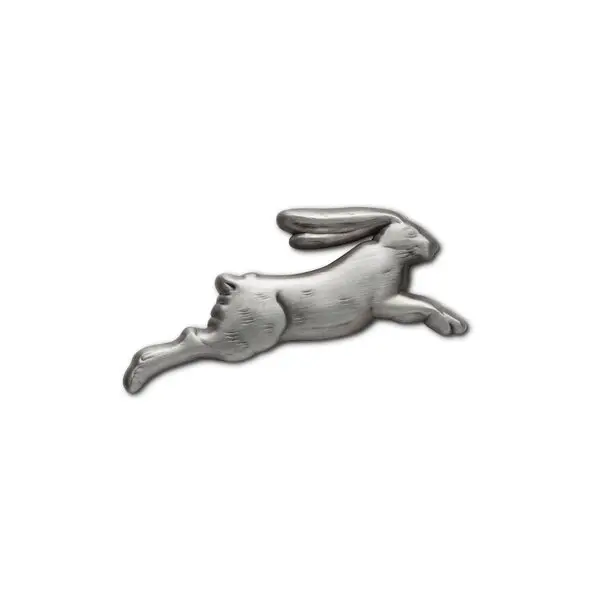 MAKE HEADS TURN Grey / Neutrals / Silver Silver Metal Pin Hare Rabbit - Grey/silver
