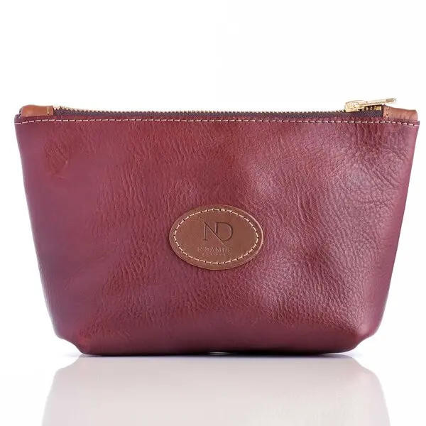 N'DAMUS LONDON Altantic Oxblood Leather Toiletry Case - Red