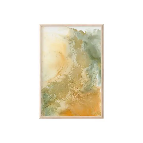 Art By Affie Yellow / Orange / Brown Moss Large Vertical Fine Art Print - Yellow/orange/brown