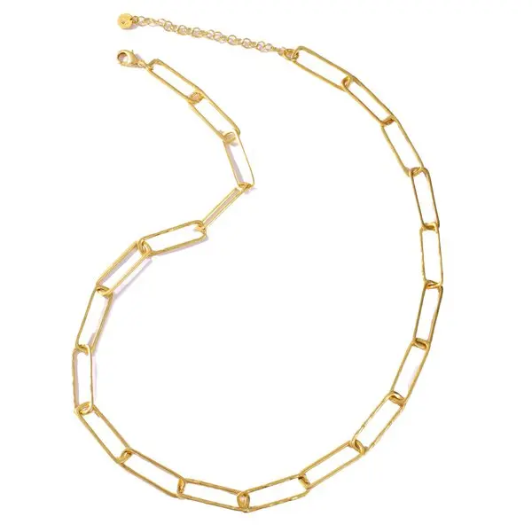 RARE MATTERS JEWELRY Streamline Chain Necklace - Gold