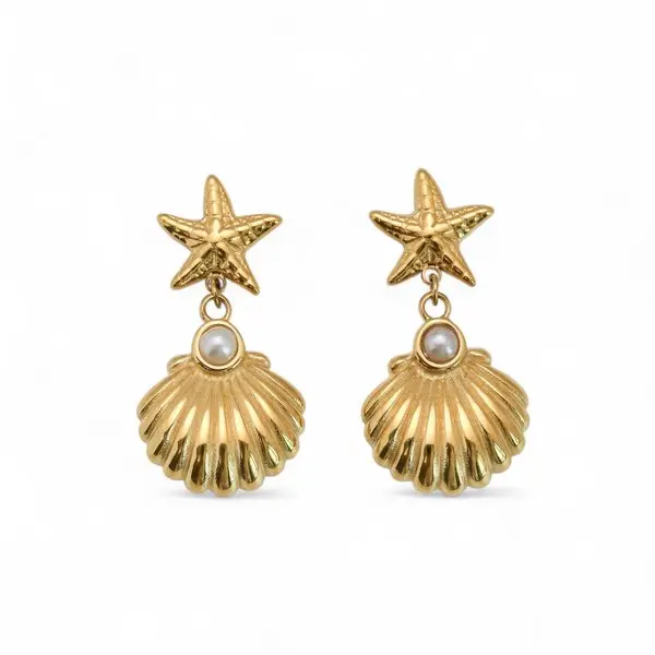 MISS CECILIA Maris Star Earrings - Gold