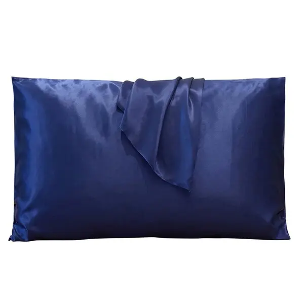 SOFT STROKES SILK Pure Mulberry Silk Pillowcase King Navy - Blue