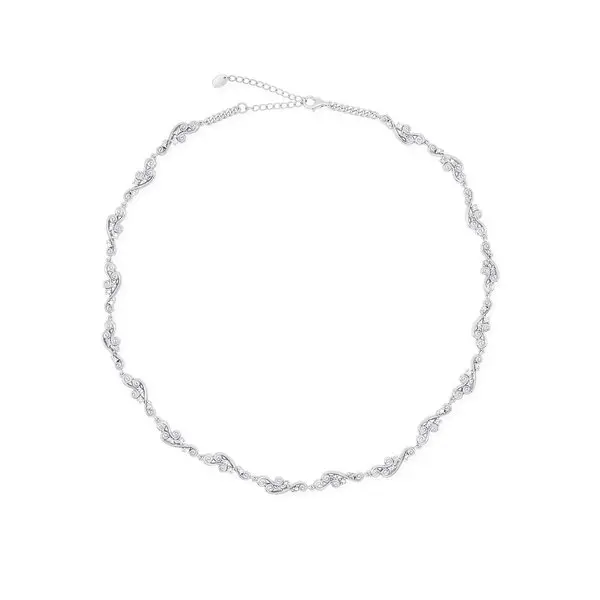 PTERA JEWELRY Starry Night Tennis Necklace - Silver