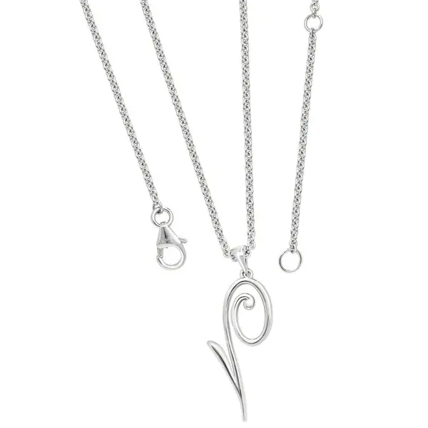 LUCY QUARTERMAINE Dainty Q Pendant - Silver