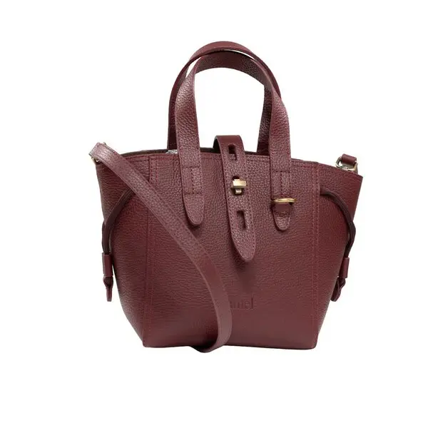 HAMEL ATELIER Spiga Leather Tote Bag Cla - Red