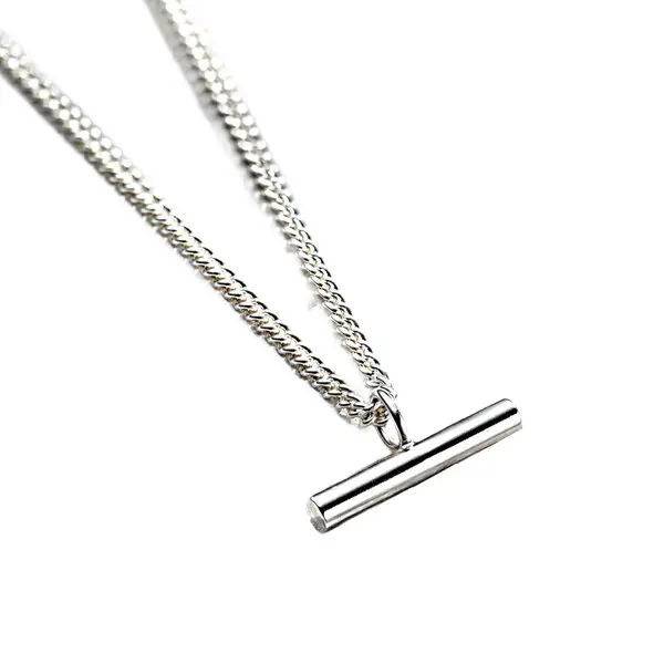 POSH TOTTY DESIGNS Mini T-bar Necklace - Silver