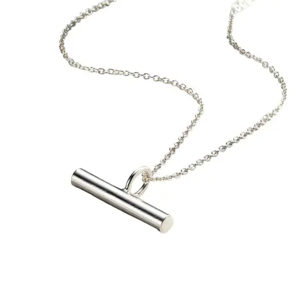 POSH TOTTY DESIGNS Mini T-bar Necklace - Silver