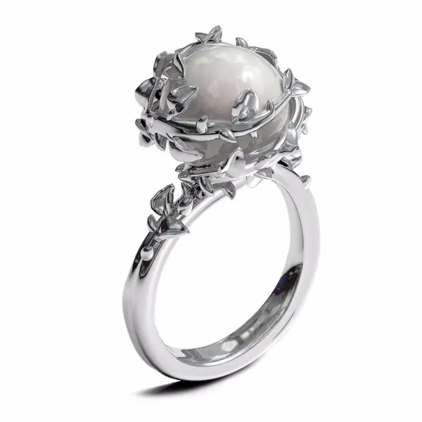 KASUN LONDON Ivory Pearl Ring
