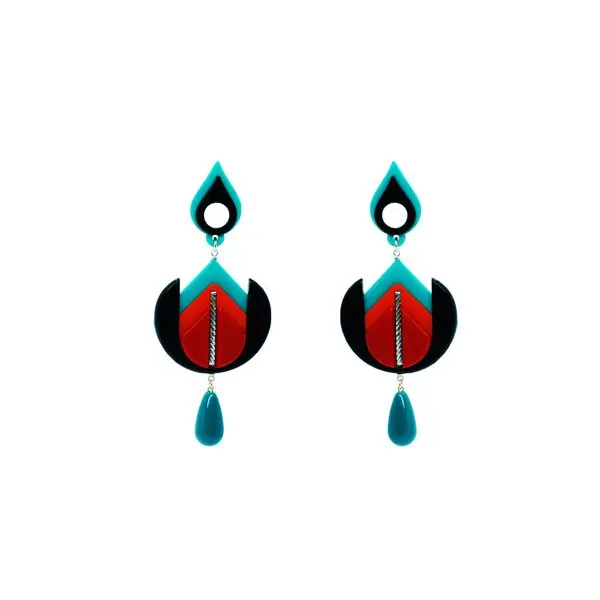 GISSA BICALHO Iolanda Handmade Earring - Red