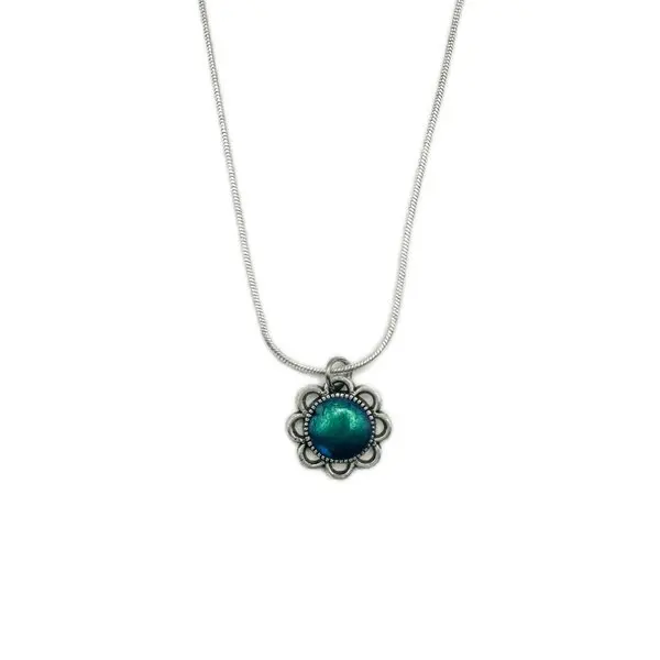 BABALOO JEWELRY Sterling Blossom Necklace - Blue