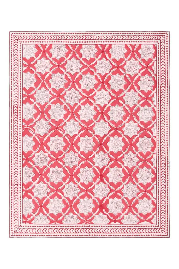 NOLOGO-CHIC Borde Mat 35 X 45 Cms Place Mat X 2. Cotton Coral - Red
