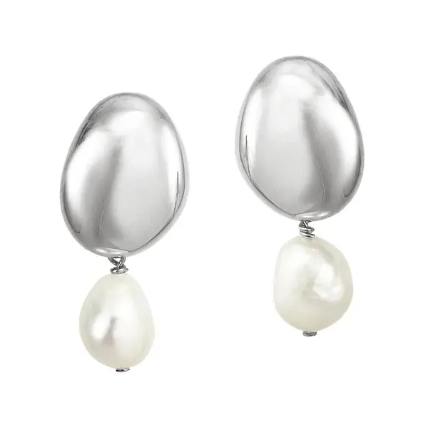 BIKO Galina Pearl Studs - Silver