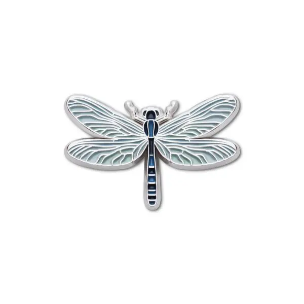 MAKE HEADS TURN Enamel Pin Dragonfly Light - Silver