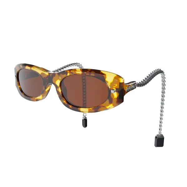 SABATINO Guerrilla Frames Leopard Acetate Silver Gem - Gray