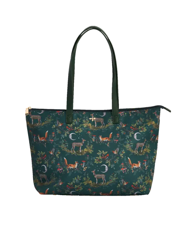 FABLE ENGLAND Into The Woods Grab Tote - Green