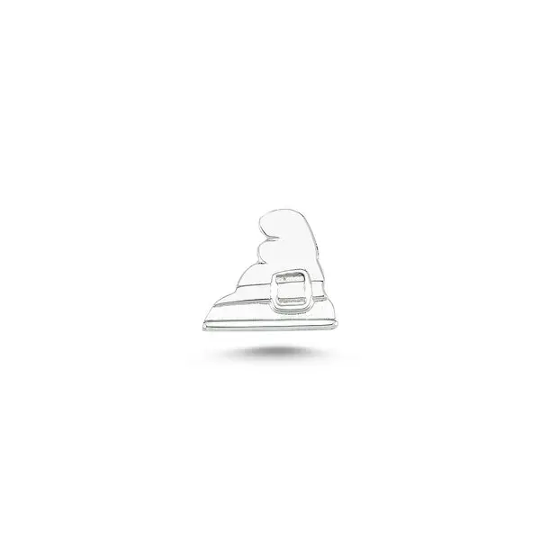 ECCE ARTISAN DIAMONDS 925k Sterling Christmas Hat Mini Pin - Silver