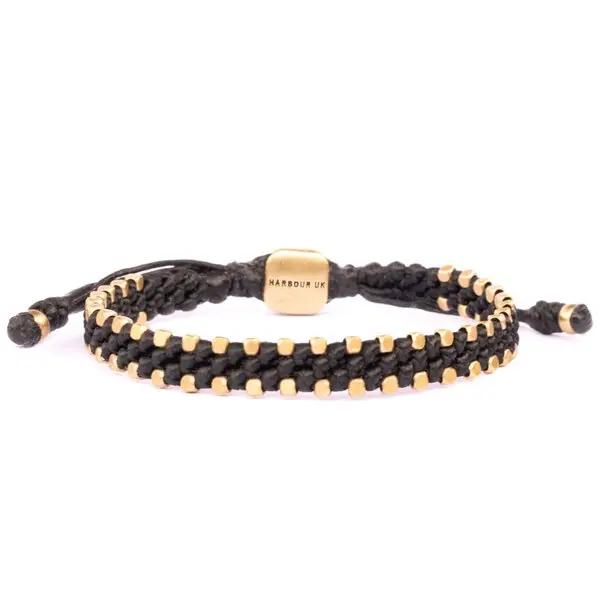 HARBOUR UK Brass Rope Bracelet - Black