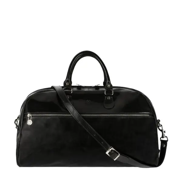 TIME RESISTANCE Leather Duffel Bag Fear And Loathing In Las Vegas - Black