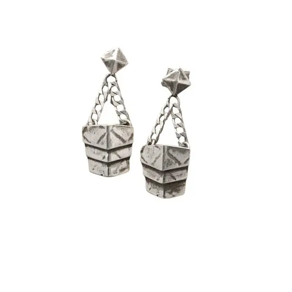 ZULA JEWELRY + DESIGN Shield Stud Drop Earrings