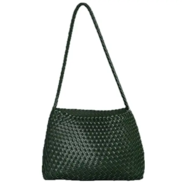 RIMINI Hand Weaving Shoulder Bag Dark - Green