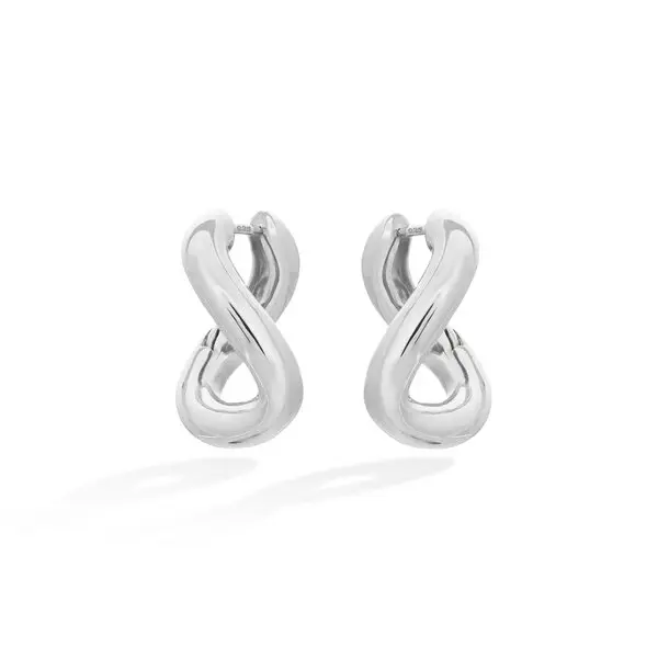 SHABELLA NYC Bold Twirl Earring - Silver