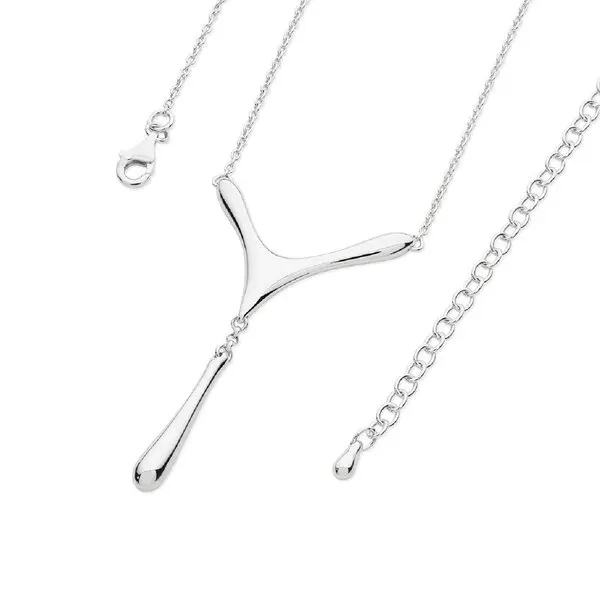 LUCY QUARTERMAINE Drop Pendant With Chain - Silver
