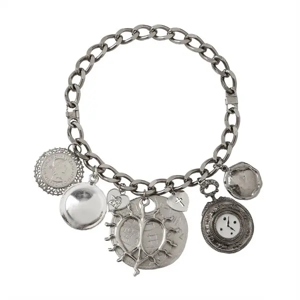 CARAMEL VINTAGE JEWELLERY Vintage Plated Good Times Necklace - Silver