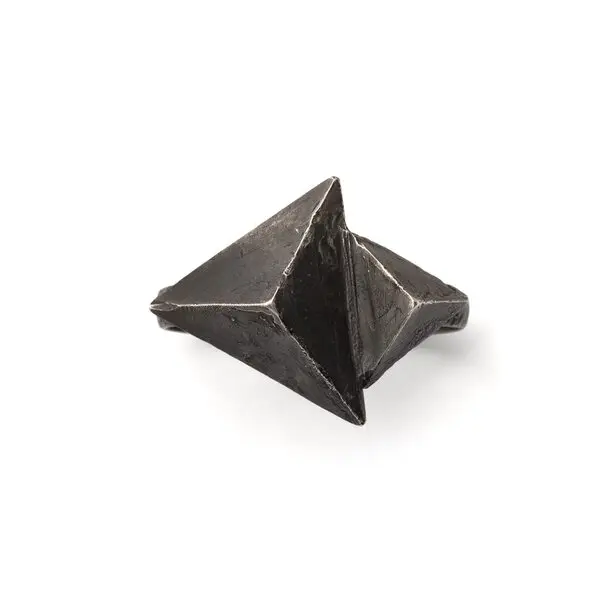 ZULA JEWELRY + DESIGN Silver / Grey / Black Triangle Multi Finger Ring, Small, Ancient Future Collection - Silver/grey/black
