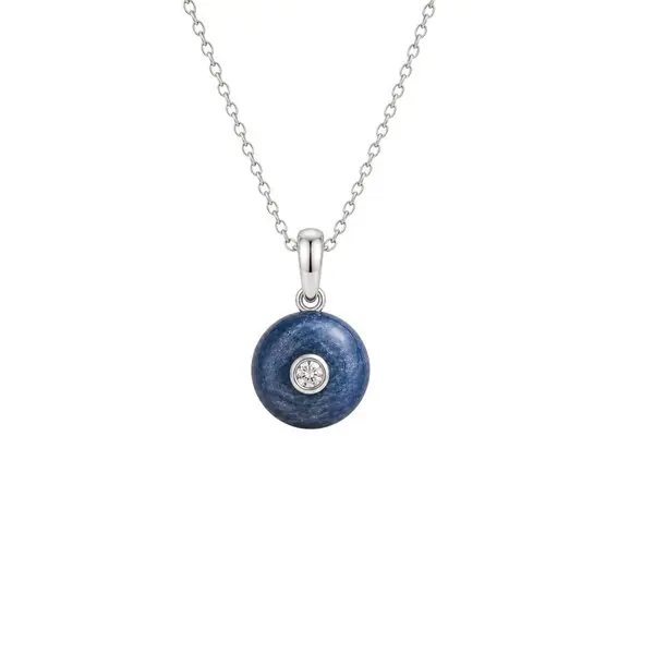LILY FLO JEWELLERY Kyanite Diamond Pendant Necklace - Blue