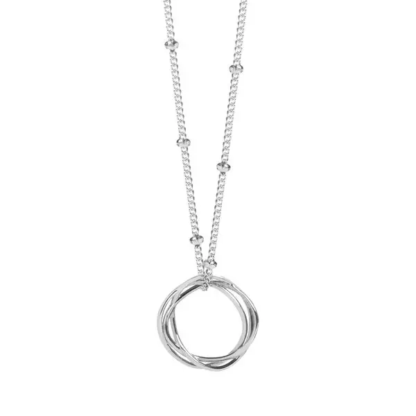 MURU Karma Necklace With Bead Chain - Silver