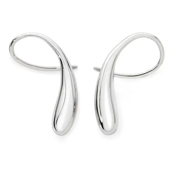 LUCY QUARTERMAINE Solid Sterling Drop Cross Earrings - Silver