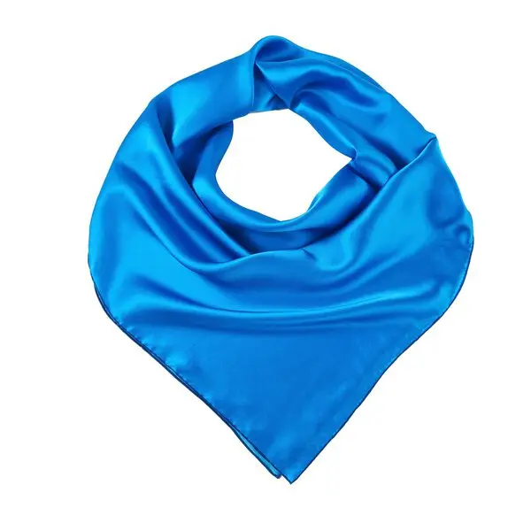 SOFT STROKES SILK Pure Silk Scarf Glacier Solid Colour Collection Sky Small - Blue