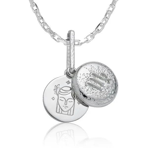 CARTOGRAPHY Virgo Zodiac Locket Necklace In Sterling - Silver