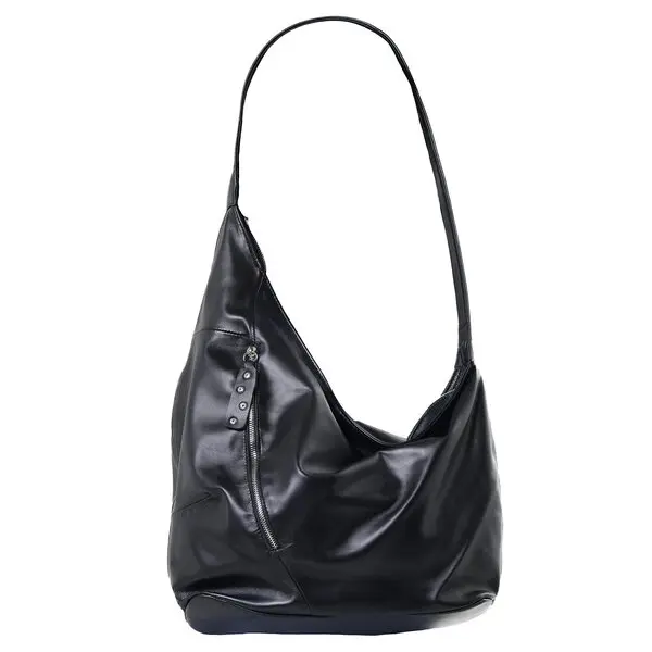METAMORPHOZA Asymmetric Leather Bag - Black