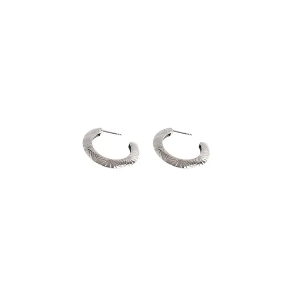 GUTTA DESIGN Arc Earring Rhodium Plated - Silver