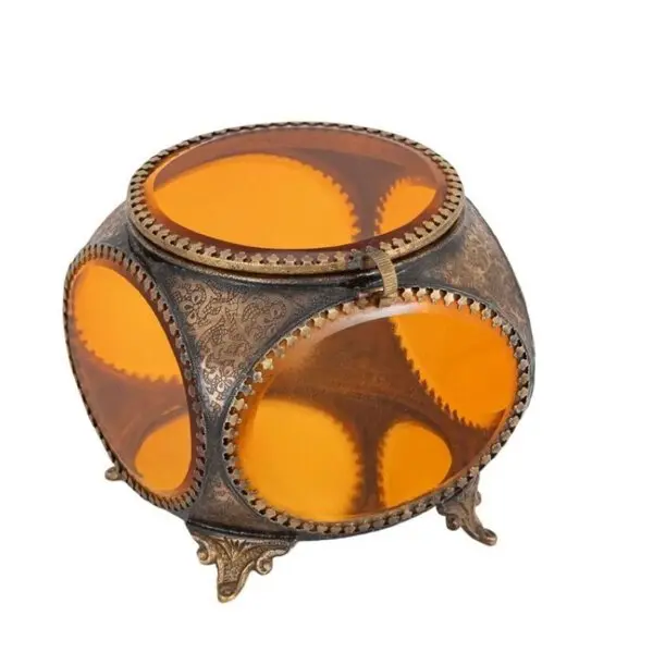 LILA RASA Orange / Gold French Trinklet Amber - Orange/gold