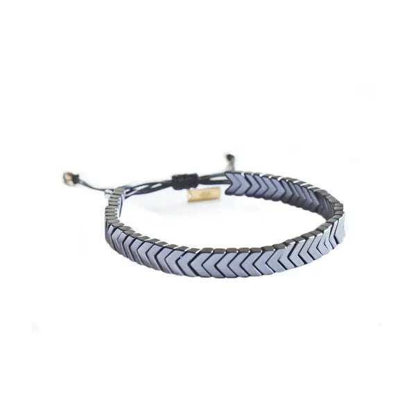 ADRIANA PAPPAS DESIGNS Grey Chevron Bracelet - Gray