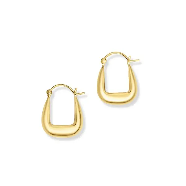 FV JEWELLERY Bijoux U Hoop Earrings - Gold