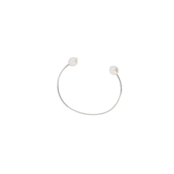 SILVER MOON Sterling Bracelet With Pearls Circle & Pearl - Silver