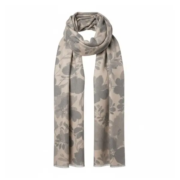 FRANCHETTI BOND Cristina Floral Print Shawl - Grey