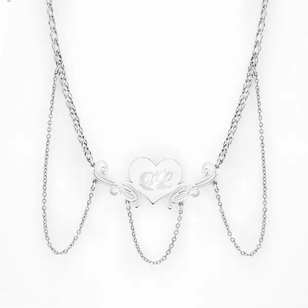 PALOMA LIRA Heart Choker - Silver