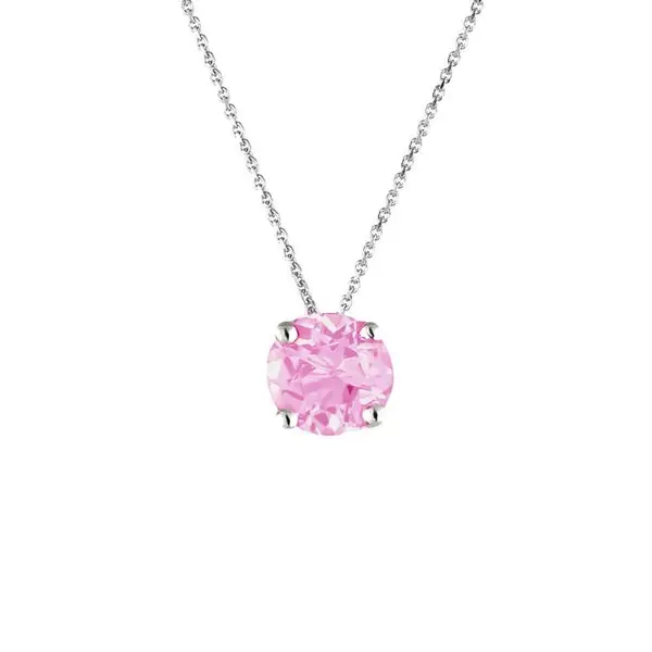 AUGUSTINE JEWELS Pink / Silver Sterling Silver Pink Topaz Necklace - Pink/silver