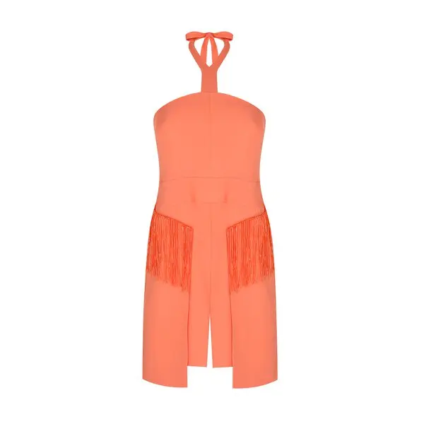 MADEBYZA Coral Fringed Jumpsuit - Pink