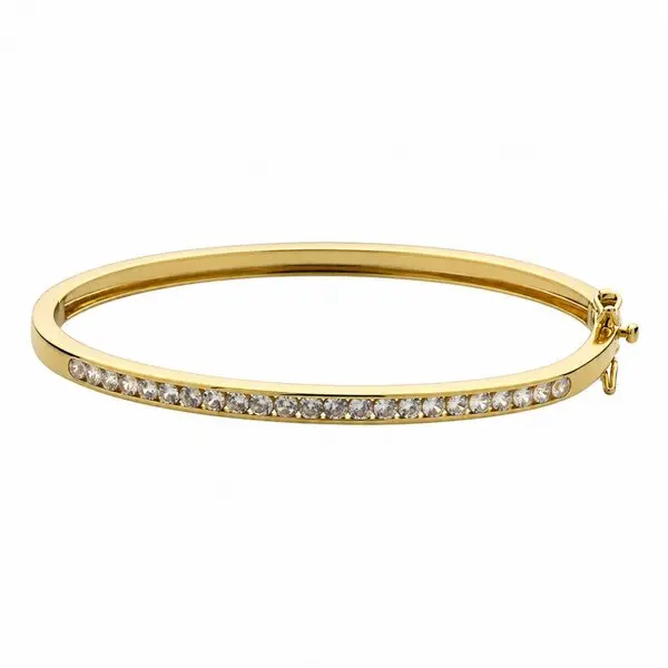 BELINDA JEWELZ Gemstone Bangle - Gold