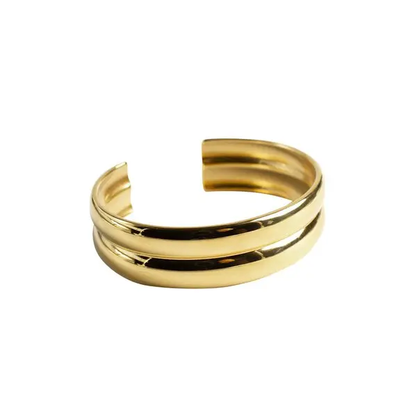 OUTOFOFFICE Chunky Statet Bangle - Gold