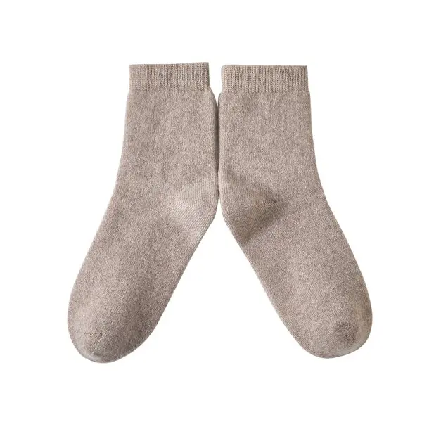 SOFT STROKES SILK Cashmere Quarter-length Socks Set Of Two Meditating Lamb Collection In Moon - Grey