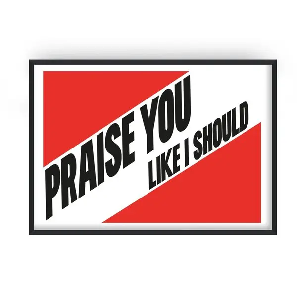 FANCLUB Black / Red Praise You Like I Should Giclée Art Print - Black/red