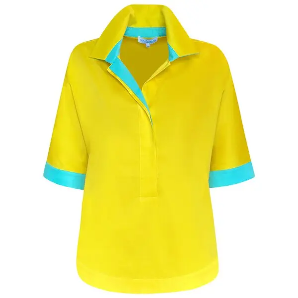 PERLAVERA Zyla -relaxed Shirt - Yellow